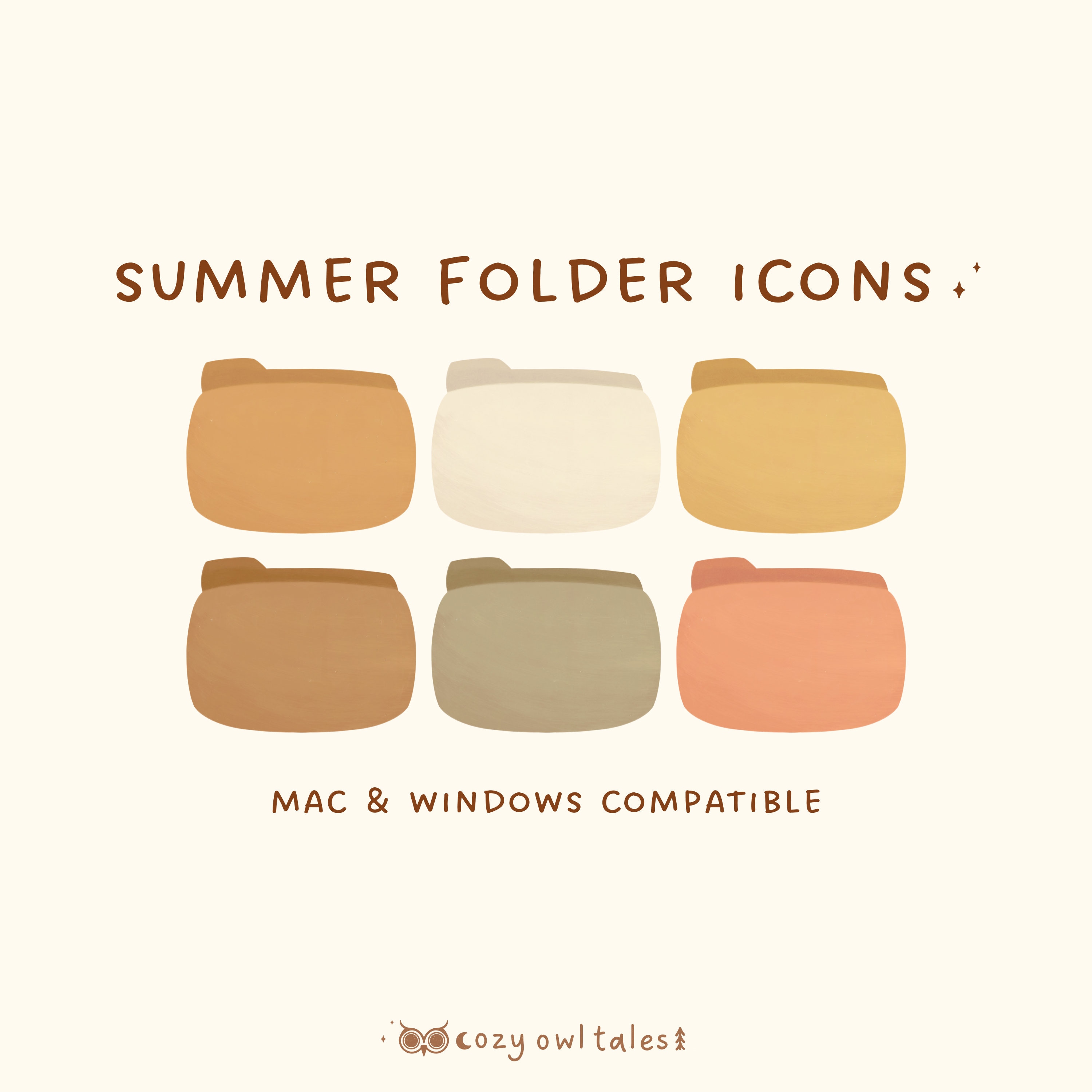 Summer Folder Icons for Mac and Windows (png and Ico) | Cozy Day Cafe ...