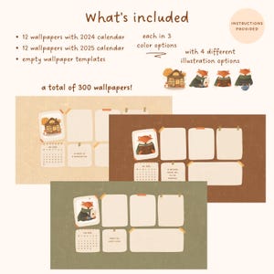 Desktop Wallpaper Organizer 2024-2025 Calendar & Quotes + Folder Icons ...