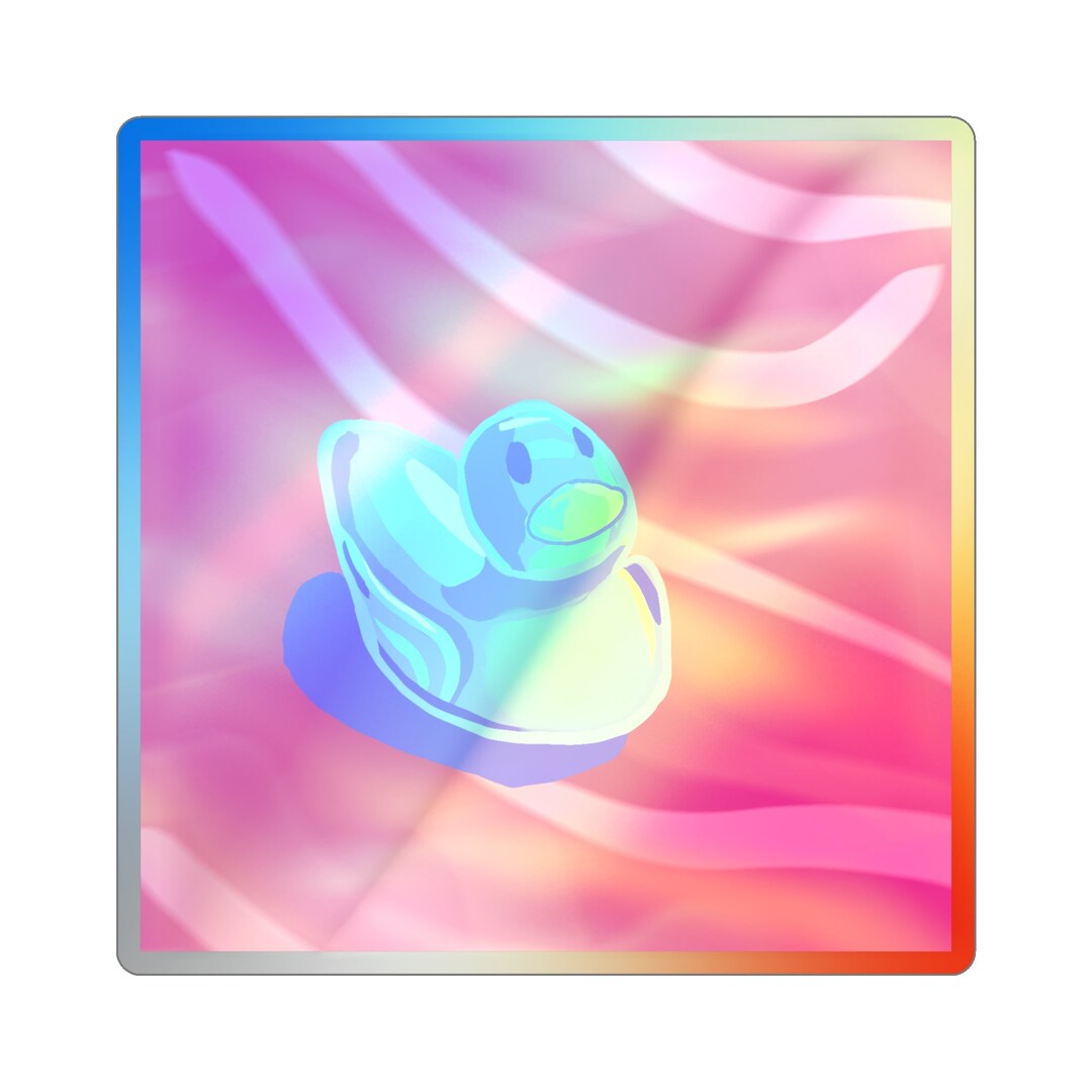 Holographic Bubble Duck Sticker - Etsy