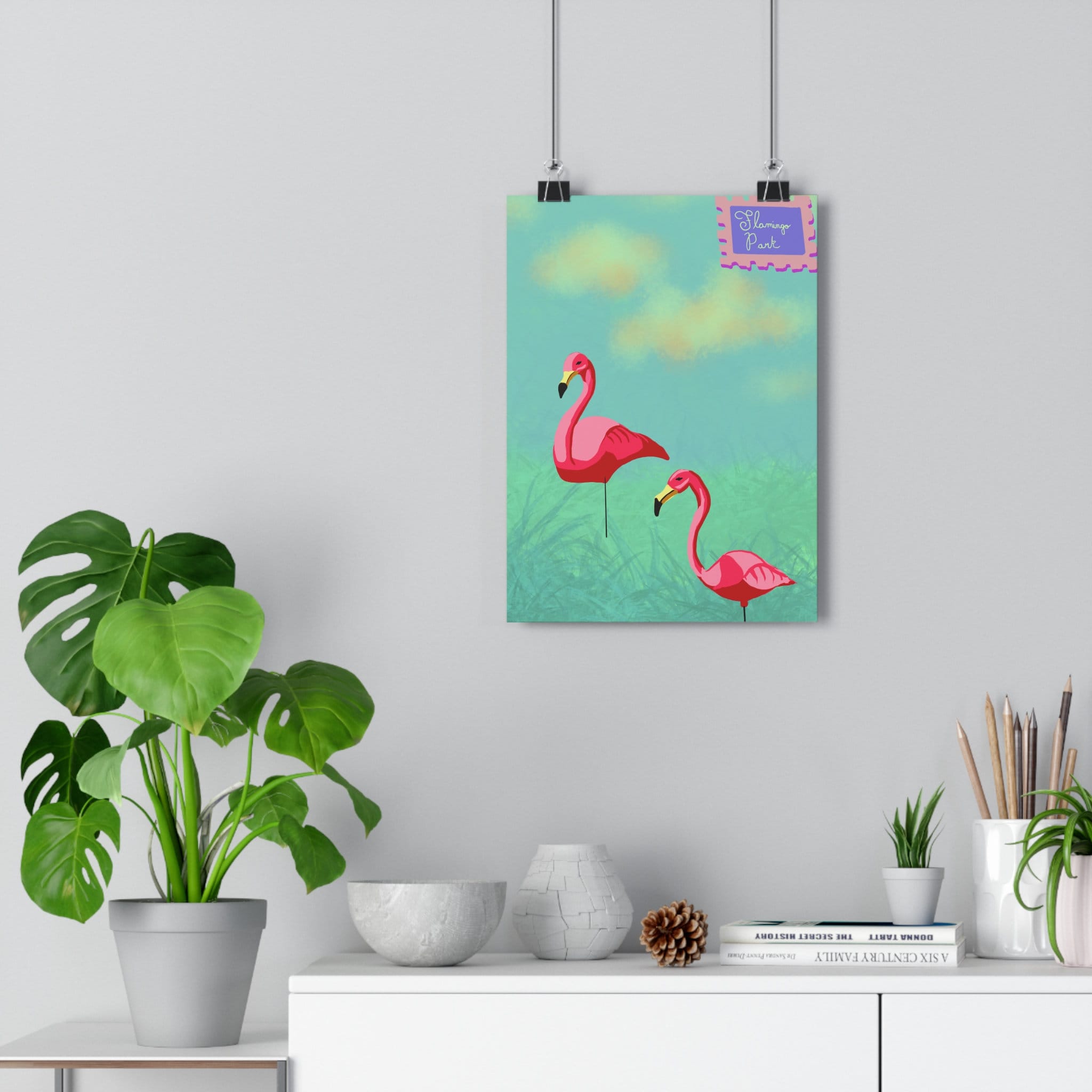 Flamingo Art Print - Etsy