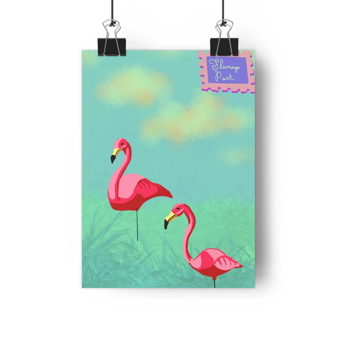 Flamingo Art Print - Etsy