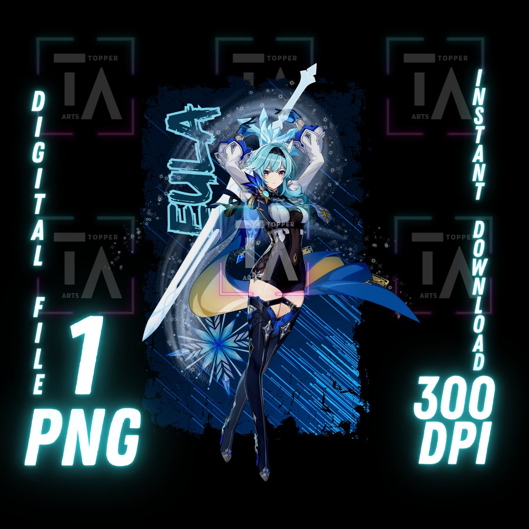 Genshin Impact PNG Eula Png for Cricut Tshirt Sublimation Clipart ...
