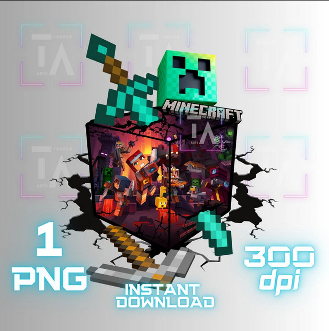 Minecraft PNG Steve Alex Cricut T Shirt Sublimation Sticker Minecrafter ...