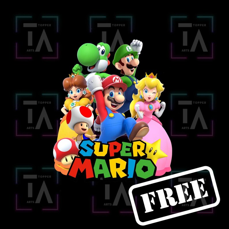Super Mario Collage PNG Super Mario Clipart Transparent Image Printable ...