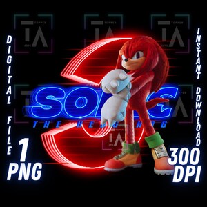 Sonic Movie PNG: Knuckles Clipart Image (digital File) - Etsy