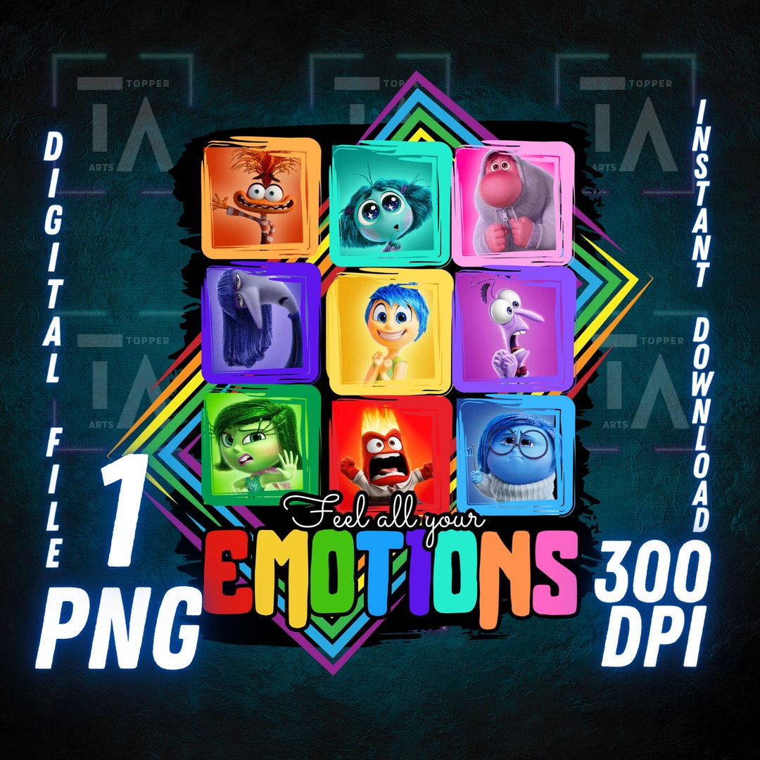 Inside Out 2 Png, Inside Out Shirt, High Quality Cricut Sticker Instant ...