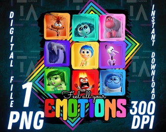 Inside Out 2 Png, Inside Out Shirt, High Quality Cricut Sticker Instant ...