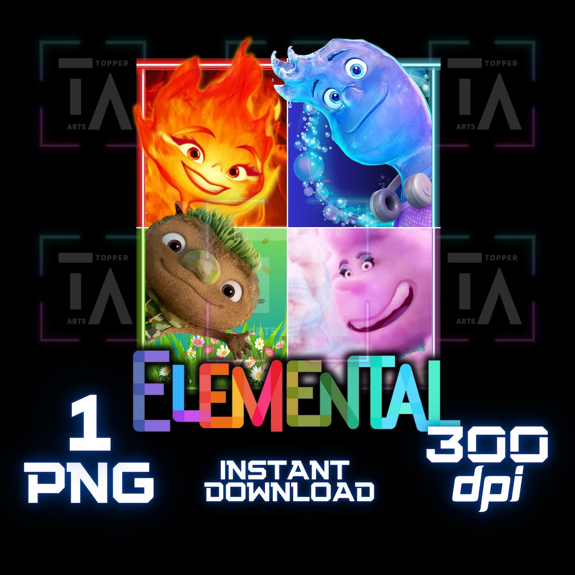 Elemental Png Transparent Image Printable Elemental Digital - Etsy