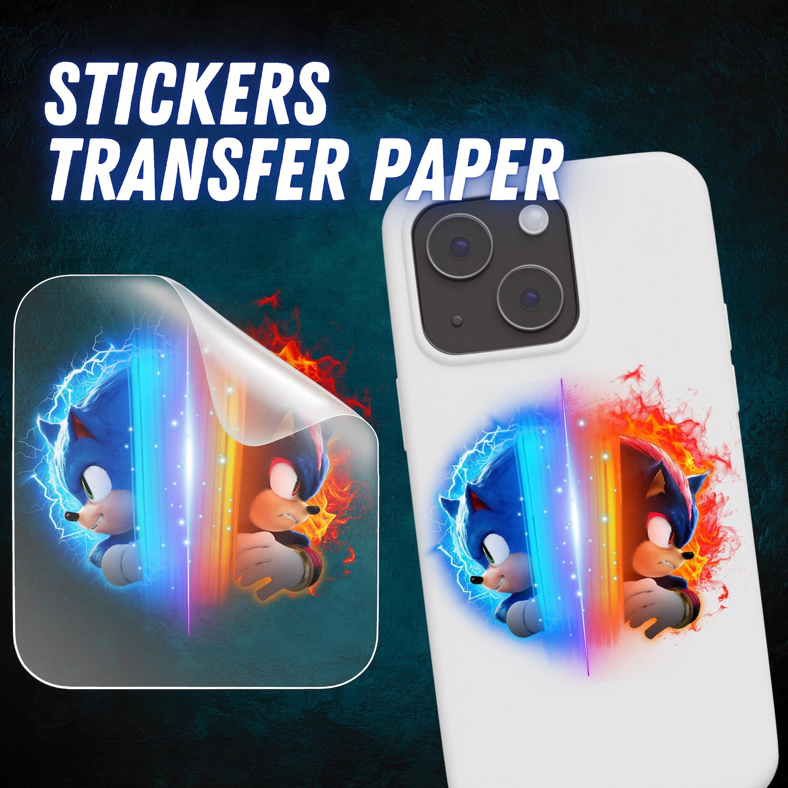 Sonic & Shadow PNG the Hedgehog Printable Clipart Tshirt Sublimation ...