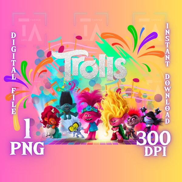 Troll Band Together Stickers - Etsy