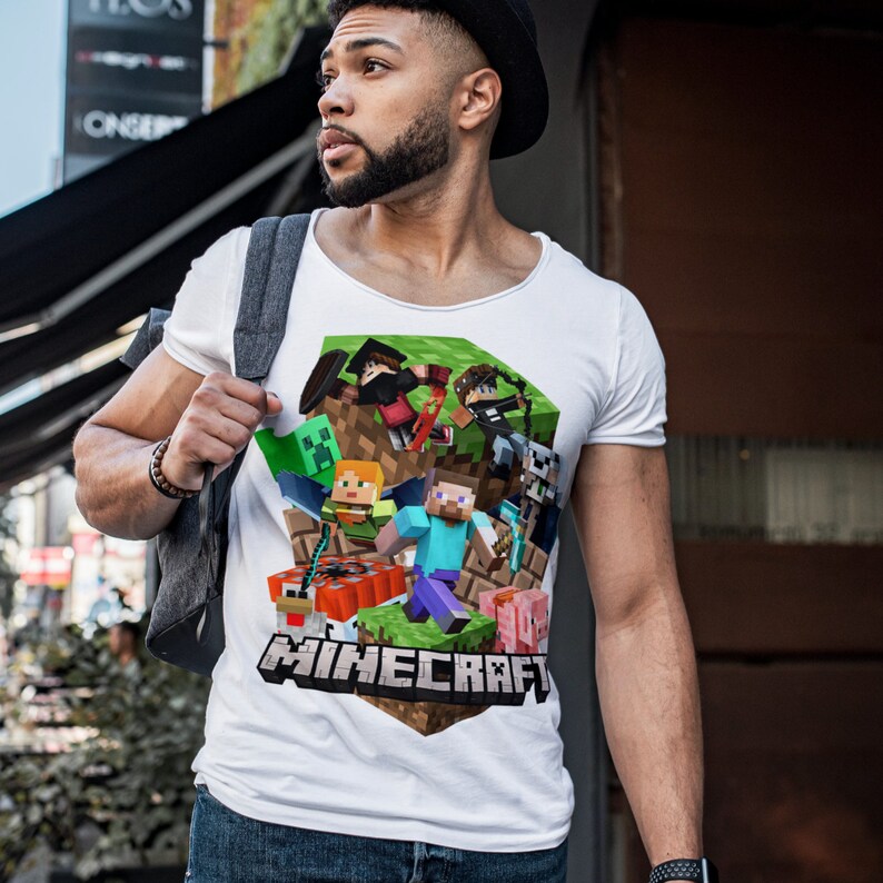 Minecraft PNG Steve Alex Cricut T Shirt Sublimation Sticker Minecrafter ...
