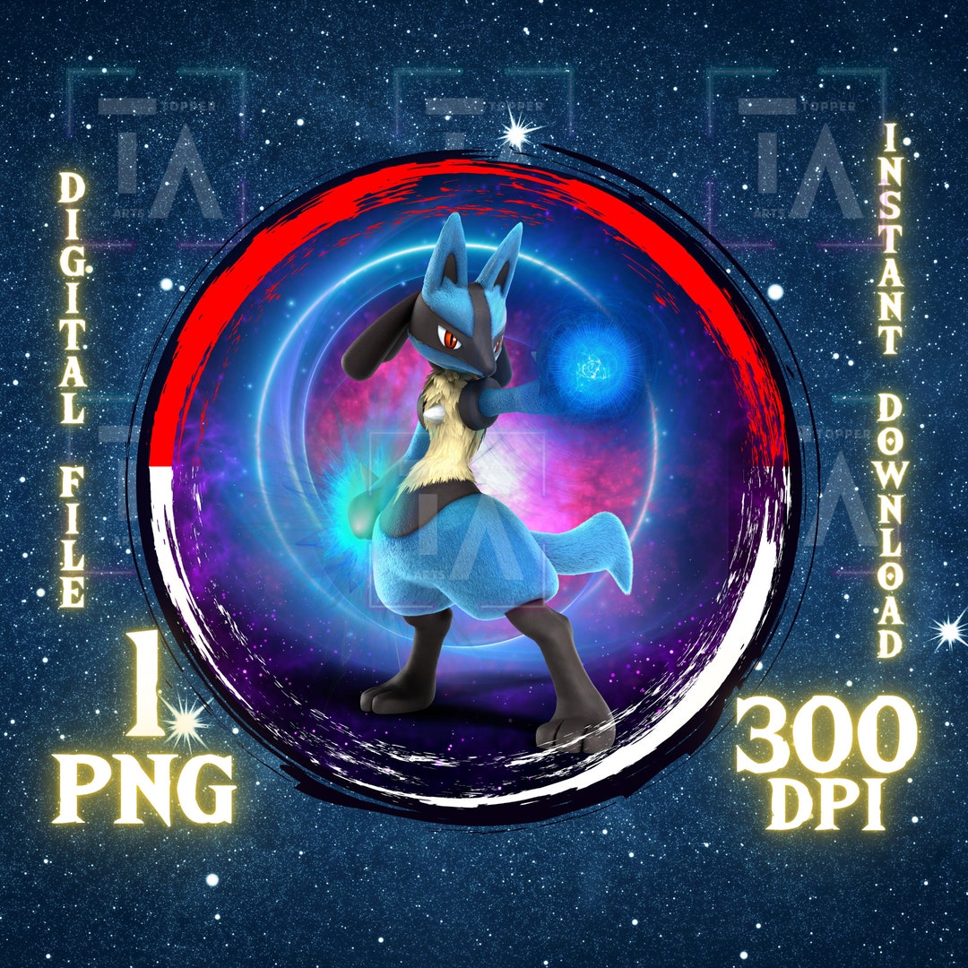 Lucario PNG Pokemon Cricut T Shirt Sublimation Sticker Wall Paper ...