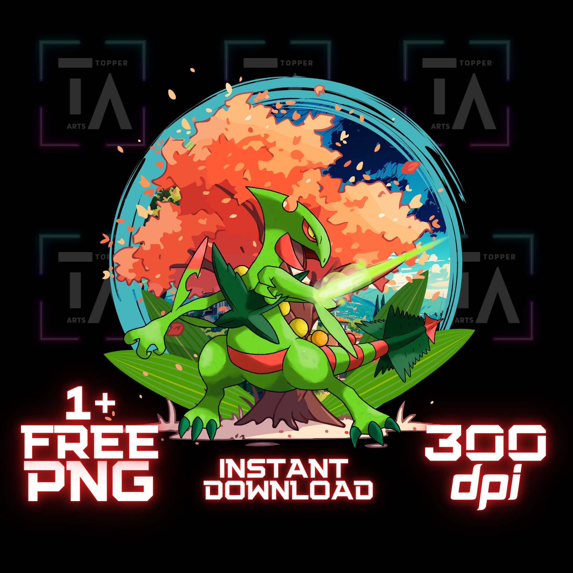 Pokrmon Sceptile Printable