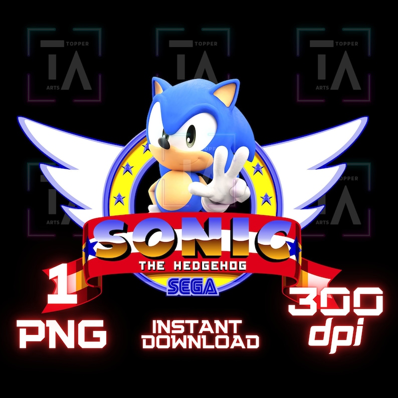 Sonic the Hedgehog PNG Logo Clipart Shirt Sublimation Wall Art Sticker ...