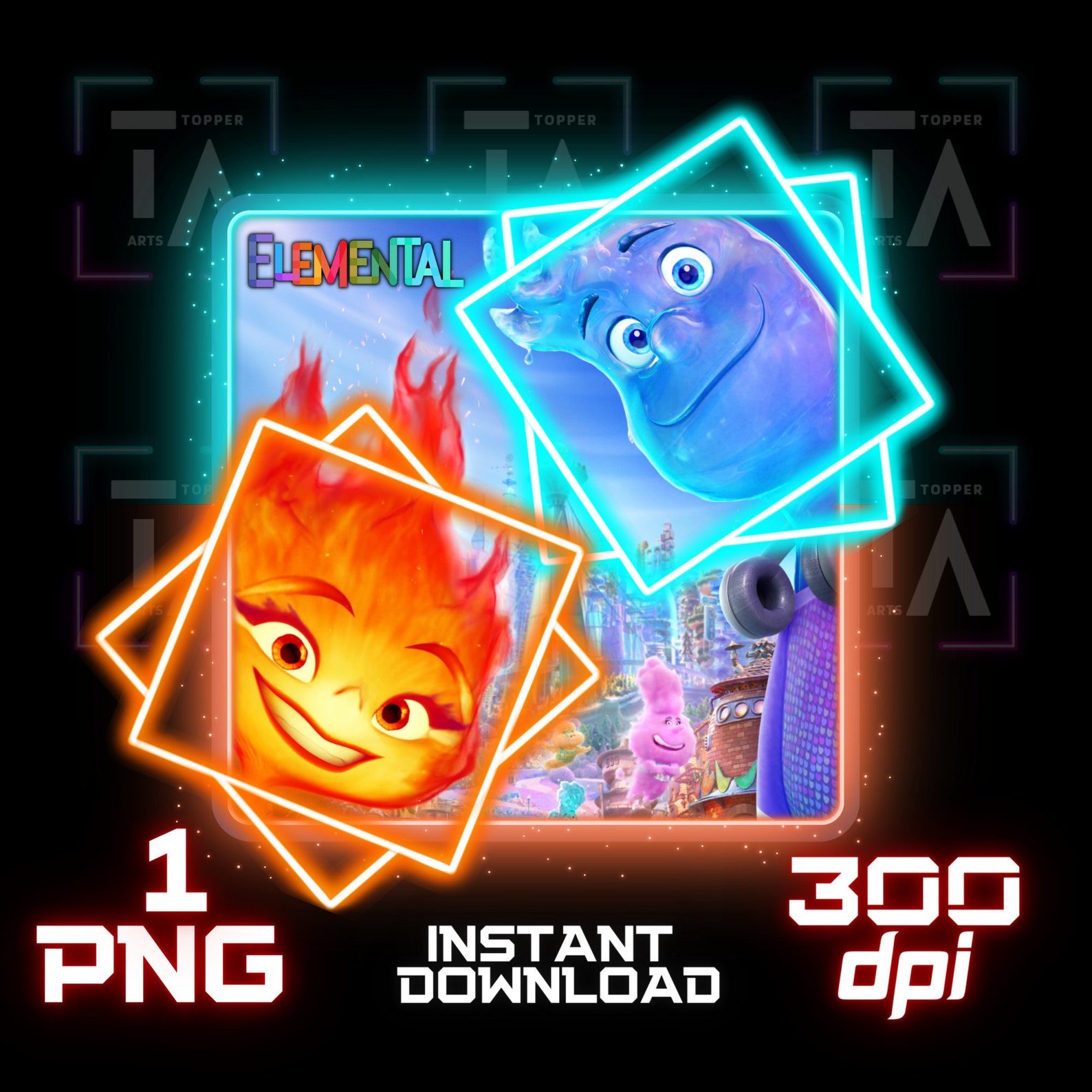 Elemental Png, Transparent Image, Printable Elemental, Digital File ...