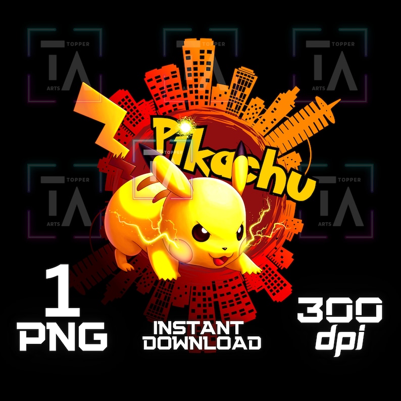 Pokemon Pikachu PNG Tshirt Sublimation Transparent Image Printable ...