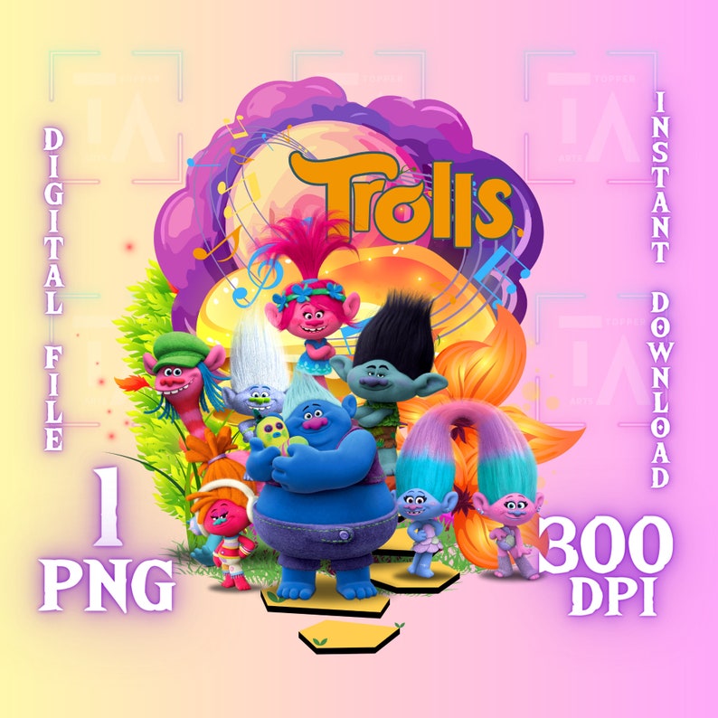 Trolls Movie PNG, Queen Poppy Png, Transparent Image, Printable Branch ...