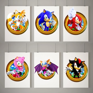 Sonic the Hedgehog PNG Bundle Shadow Knuckles Amyrose Art Printable ...