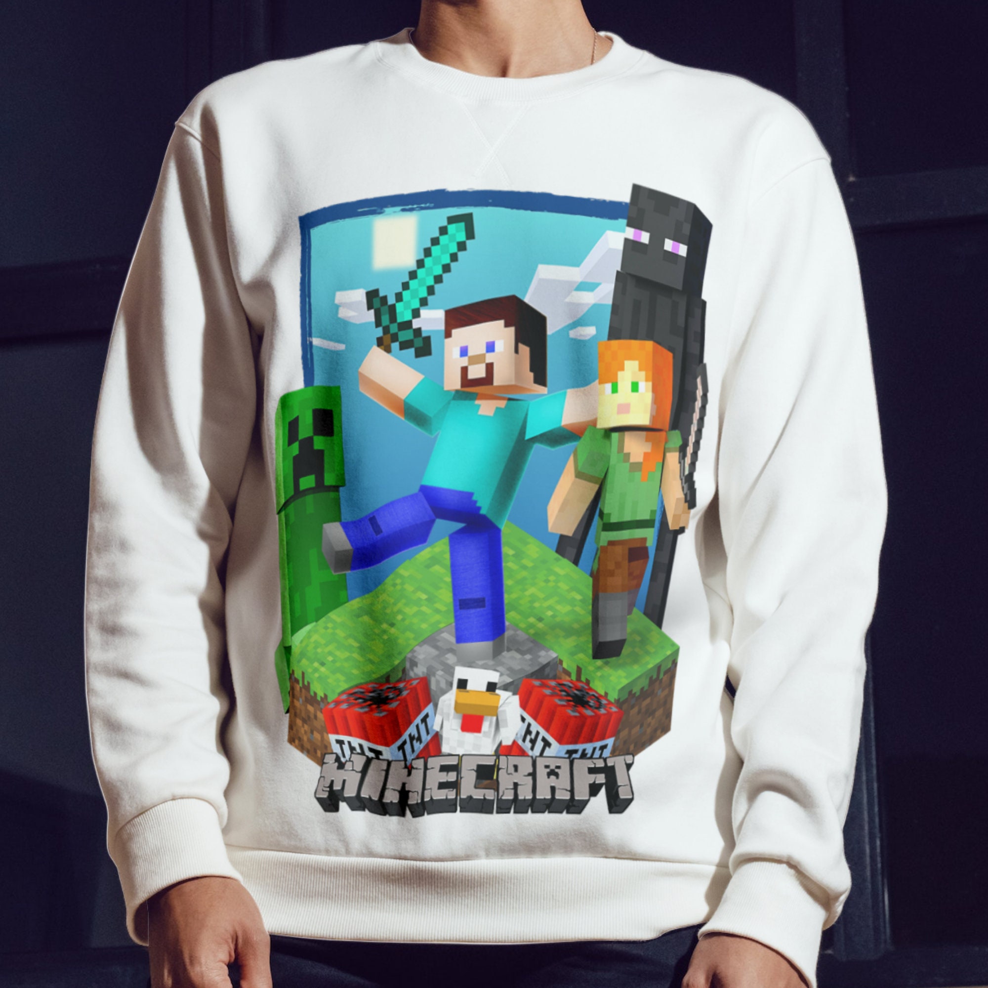 Minecraft PNG Steve Alex Cricut T Shirt Sublimation Sticker Minecrafter ...