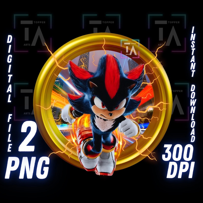 Sonic Hedgehog Shadow Font Png - Etsy