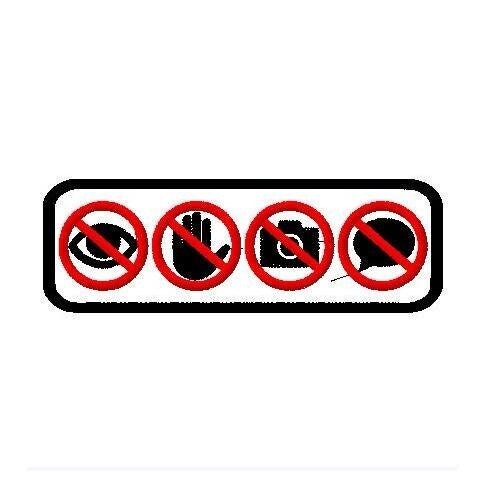 Symbols No Eye Contact No Touch No Pictures No Talk Custom Working Dog ...