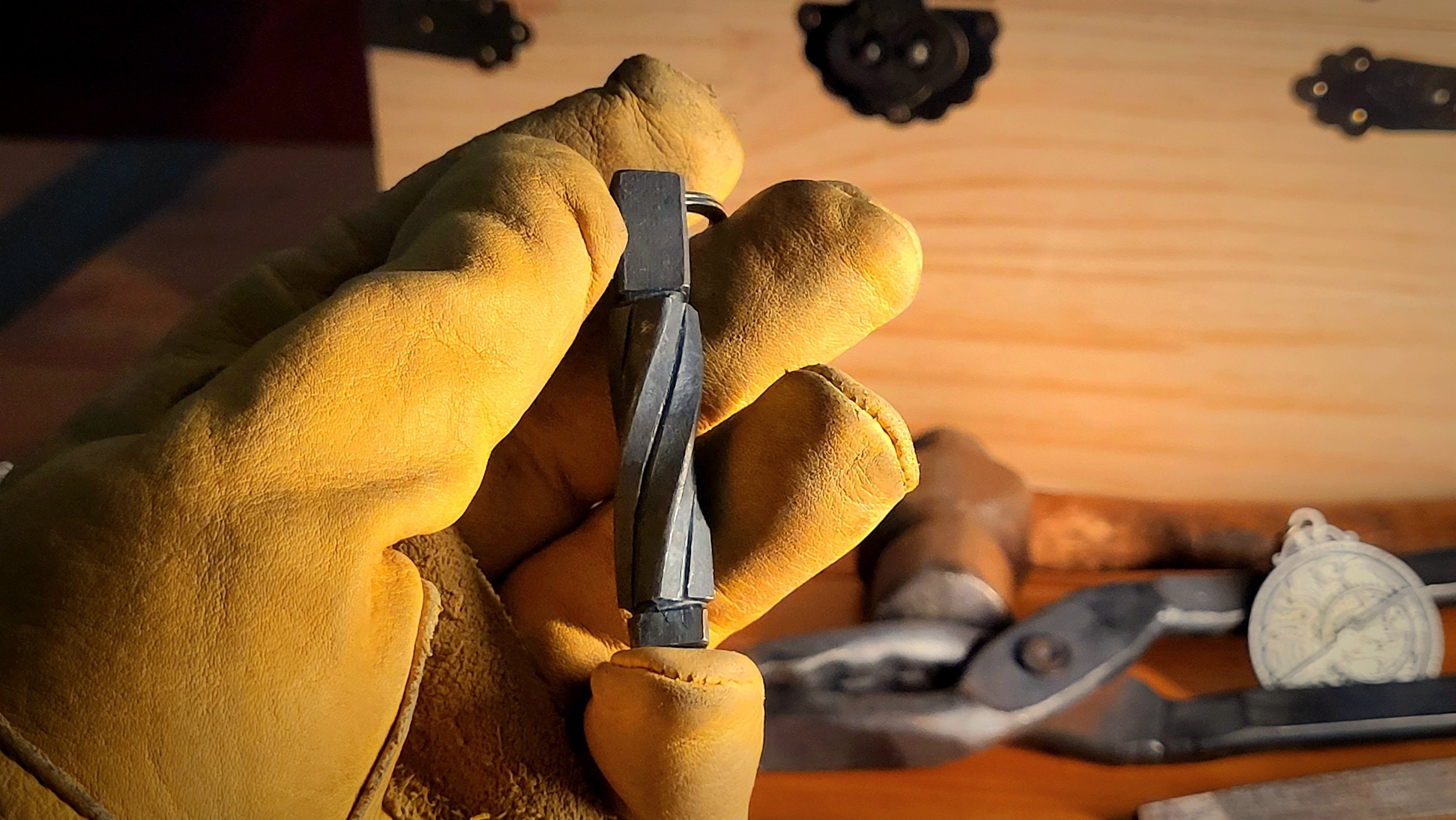 Elegant Hand Forged Twist Keychain, Gift Ideas, Blacksmith, Handmade ...