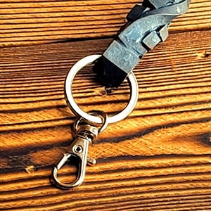 Large Hand Forged Twist Keychain, Gift Ideas, Blacksmith, Handmade ...