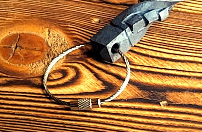 Large Hand Forged Twist Keychain, Gift Ideas, Blacksmith, Handmade ...