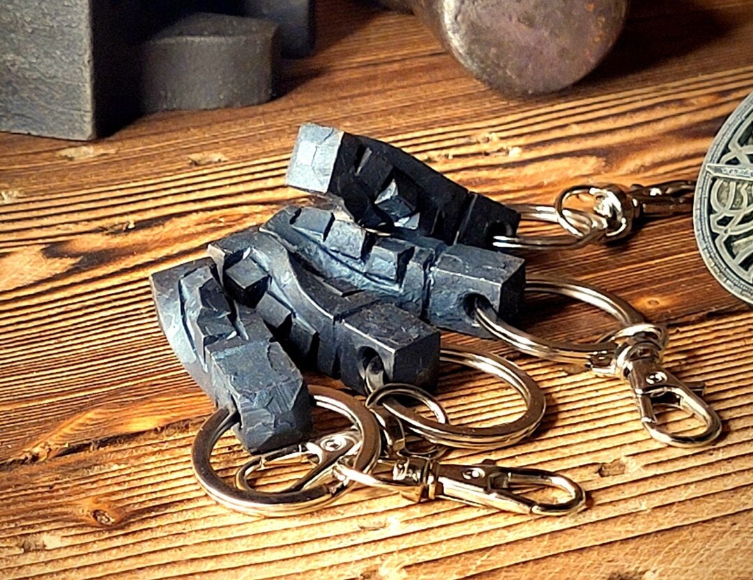 4 four Pack Hand Forged Zipper Pulls, Mini Keychains - Etsy
