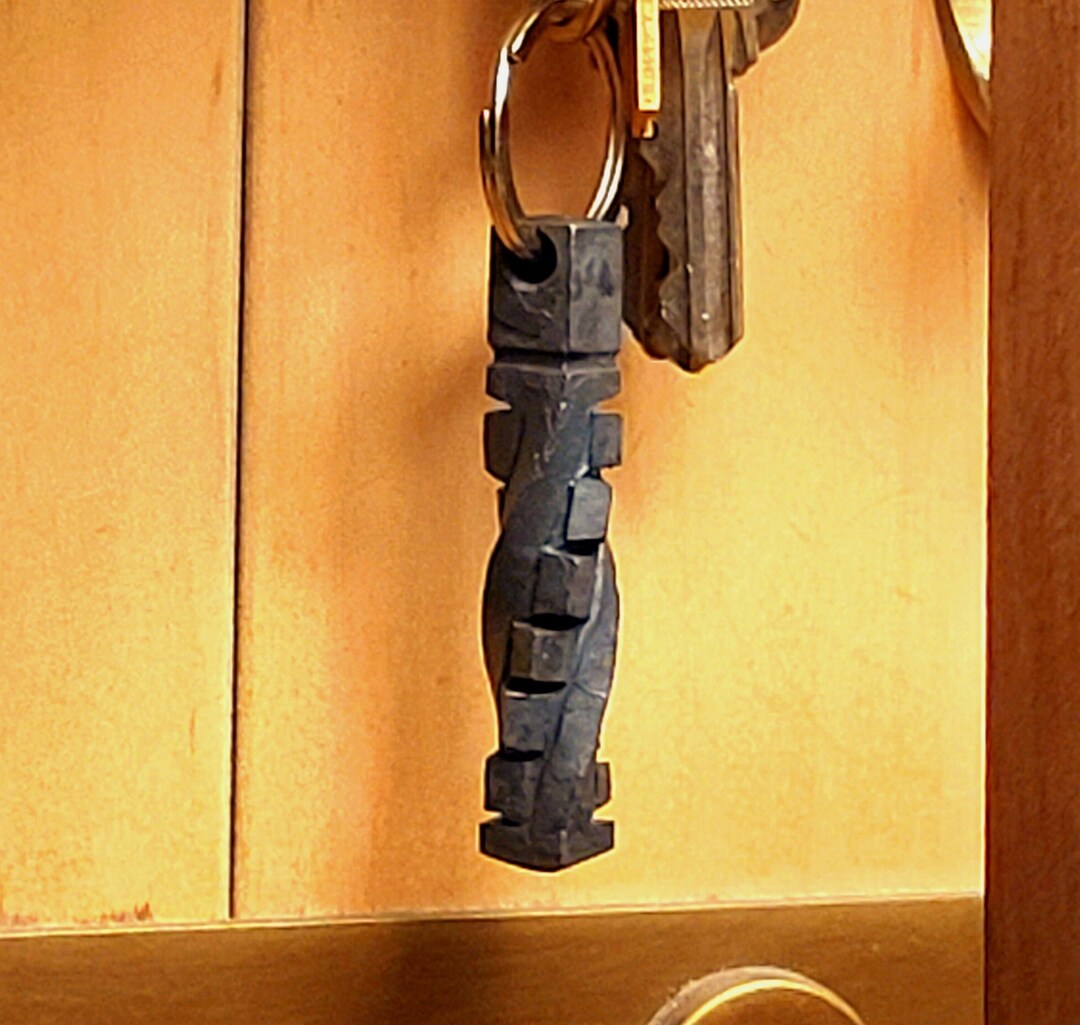 Hand Forged Twist Keychain, Gift Ideas, Blacksmith, Hand Forged Steel ...