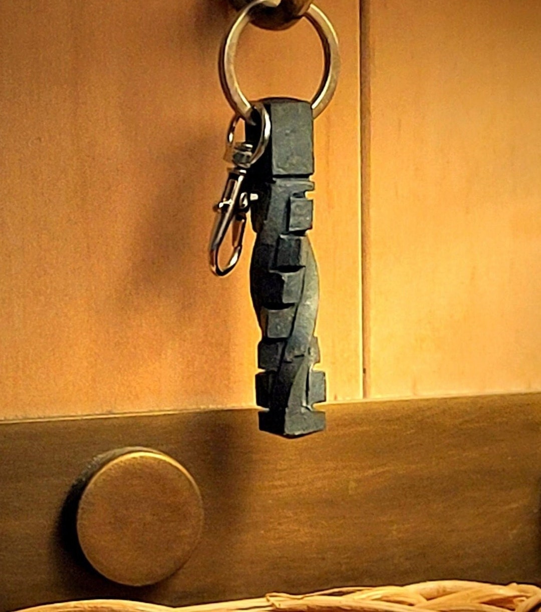 Hand Forged Twist Keychain, Gift Ideas, Blacksmith, Hand Forged Steel ...