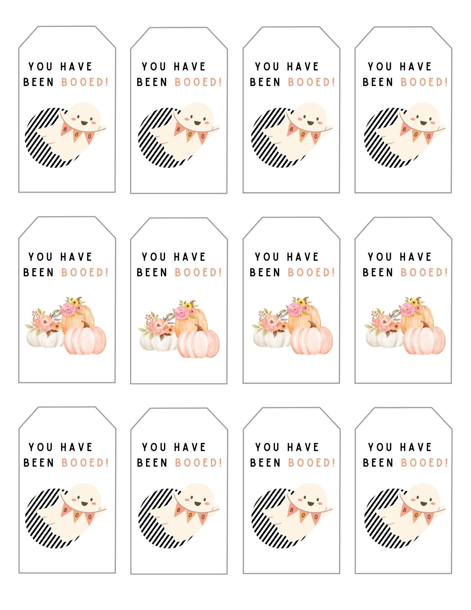 You've Been Booed Printable Instruction Sheet | Instant Digital ...