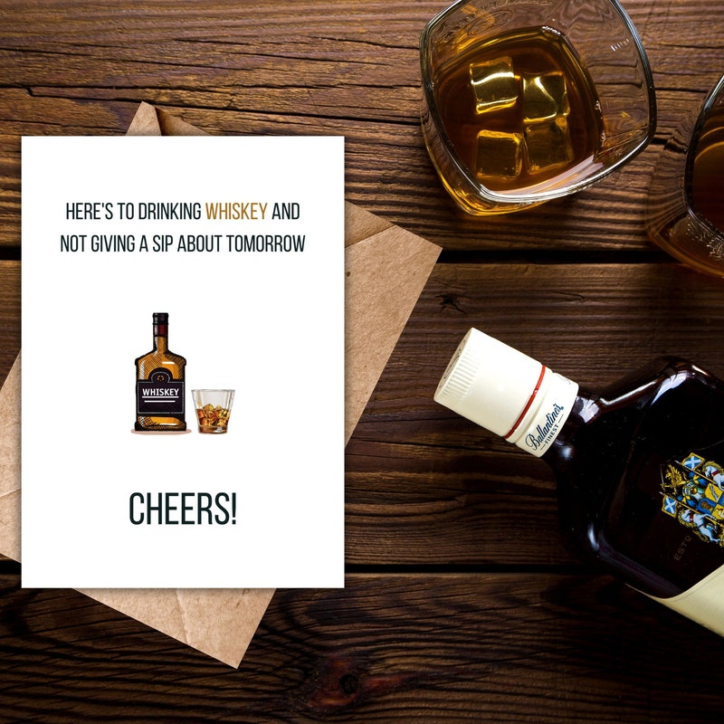 Whiskey Card - Etsy