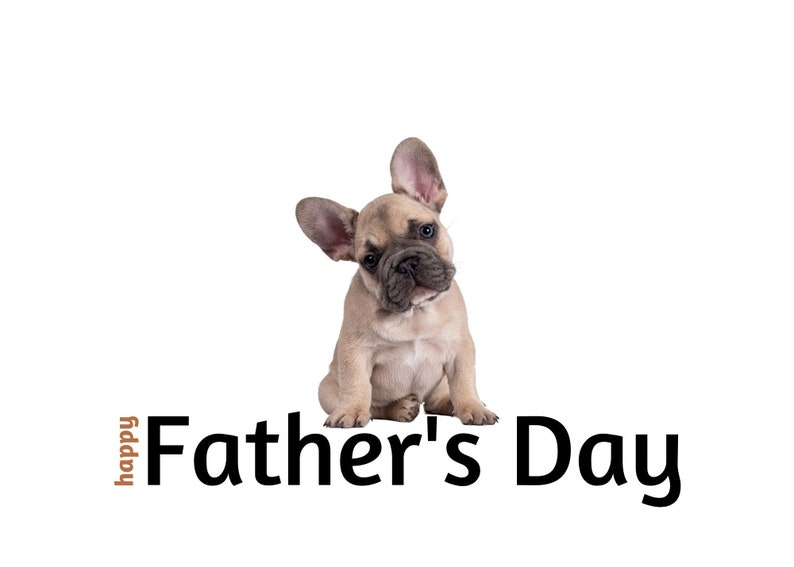 Cute Frenchie Father's Day Printable Dog Card Instant Digital Download ...
