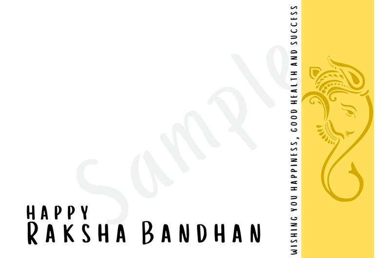 Ganesh Raksha Bandhan Printable Card | Instant Download PDF | Indian ...