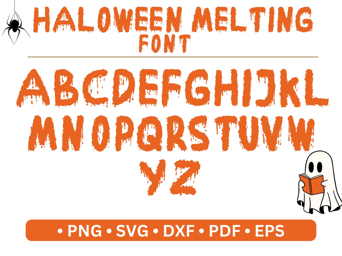 Melting Halloween Font Spooky Dripping Letters for Invitations, Party ...