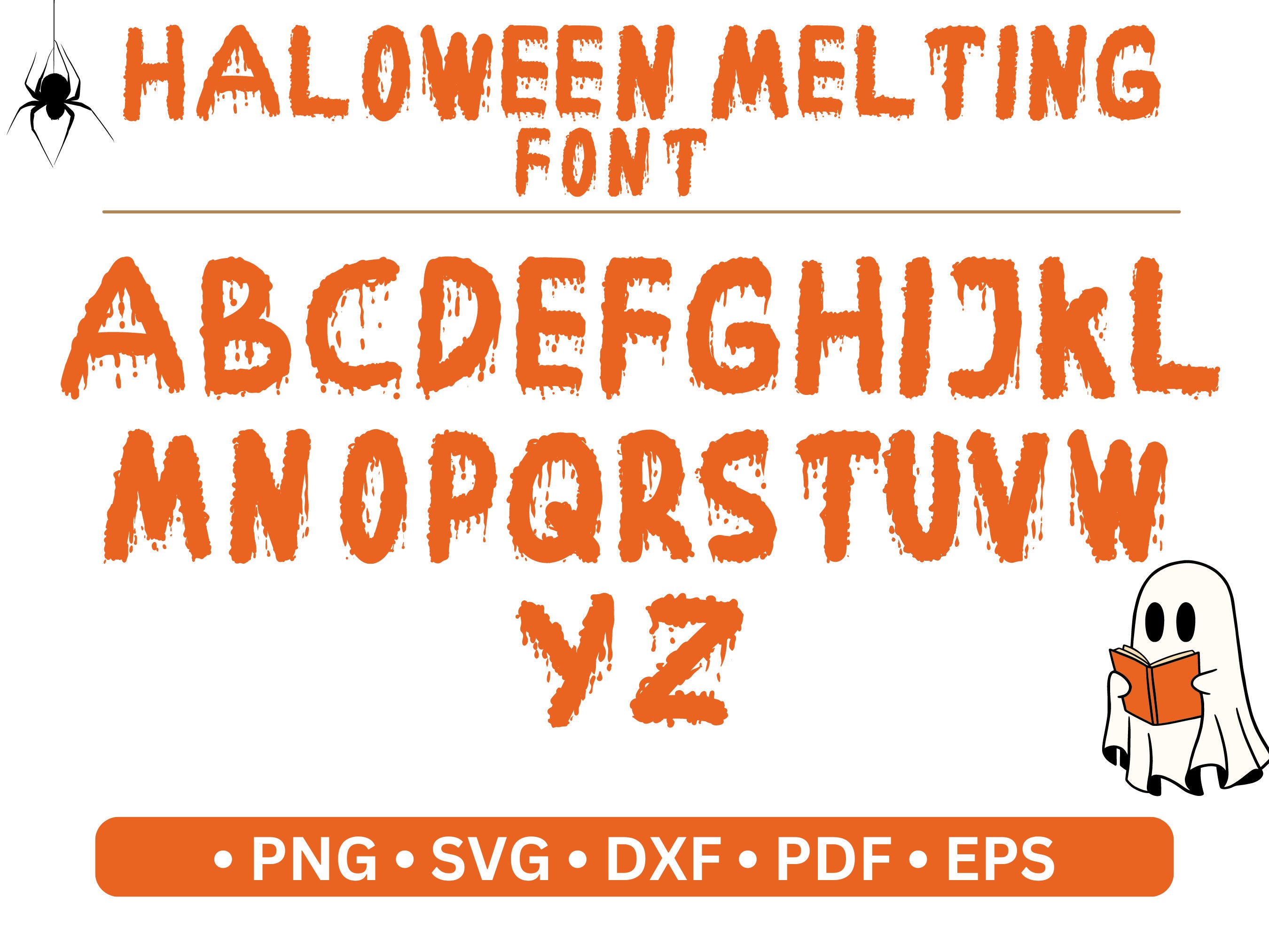 Melting Halloween Font Spooky Dripping Letters for Invitations, Party ...