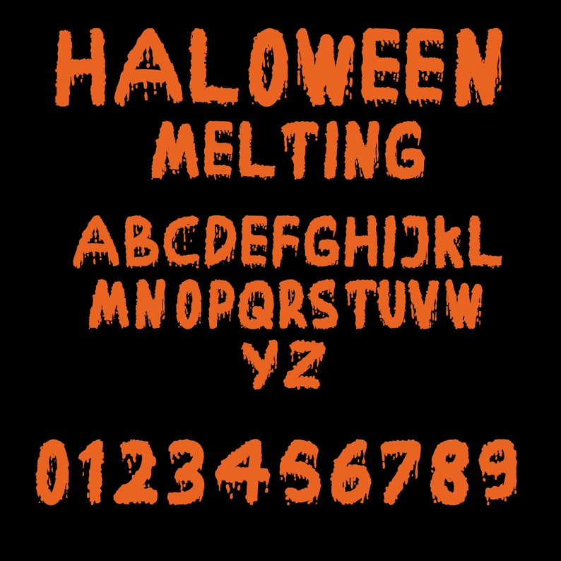 Melting Halloween Font Spooky Dripping Letters for Invitations, Party ...