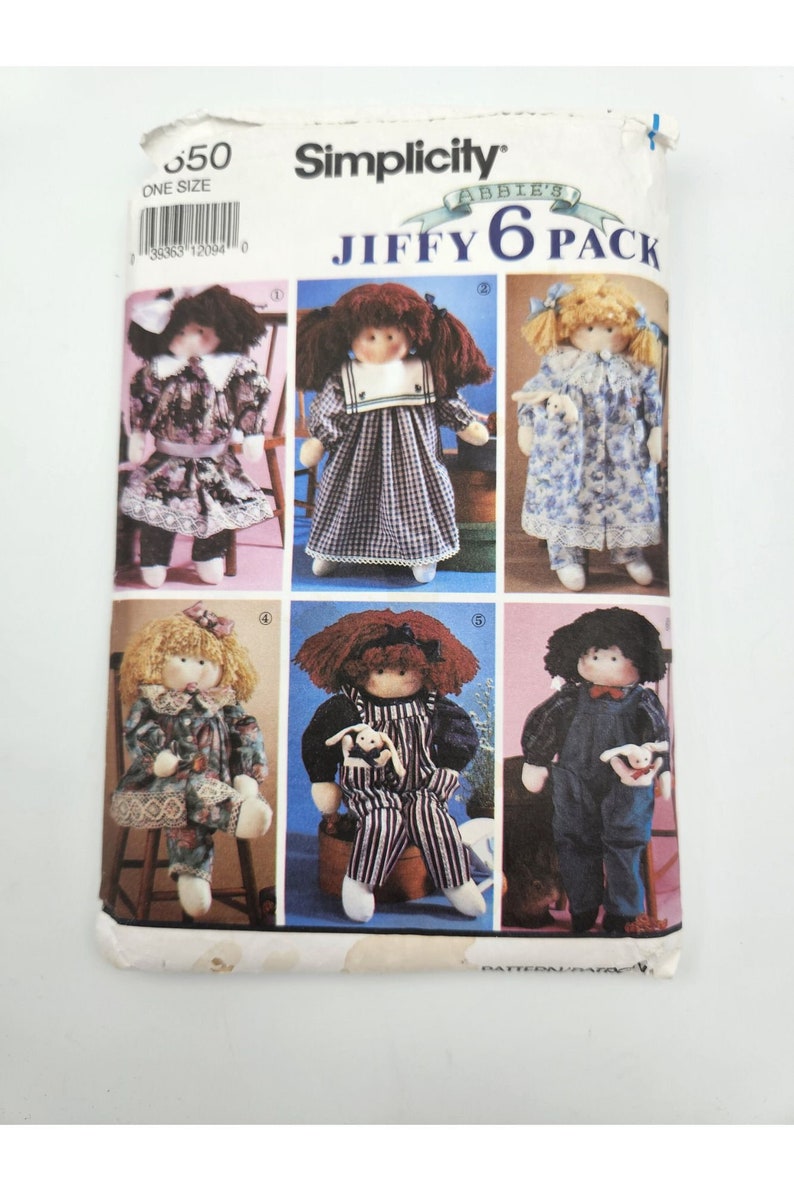Simplicity Dolls Craft Sewing Pattern 7650 | Dressed Dolls 22"dolls ...