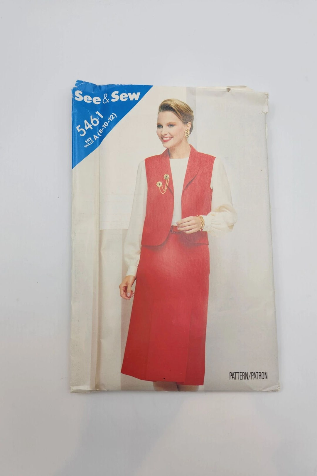 Butterick See and Sew 5461 | Vintage 1980s Uncut Sewing Pattern | Size ...