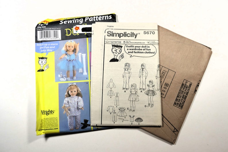 Simplicity Dolls Cloths Sewing Pattern 5670 | Cloths for 18" Dolls ...