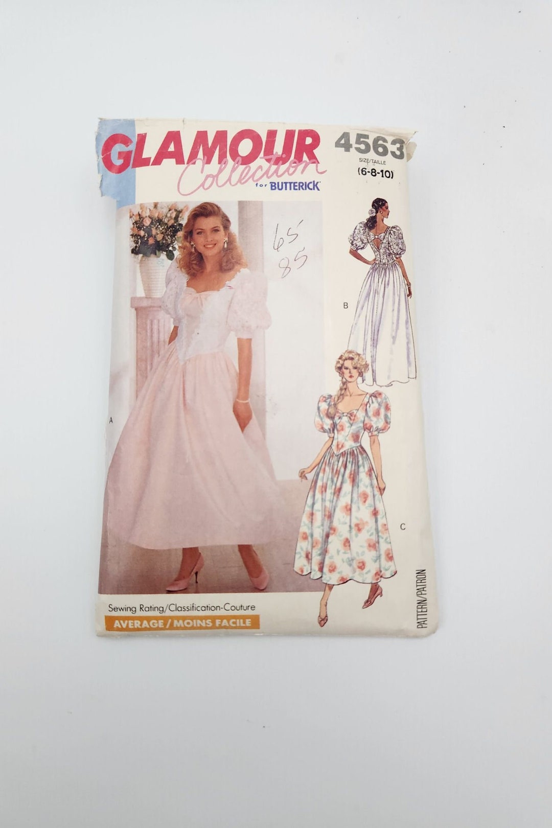 Vintage Butterick Dress Sewing Pattern 4563 Glamour Collection (sizes 6 ...