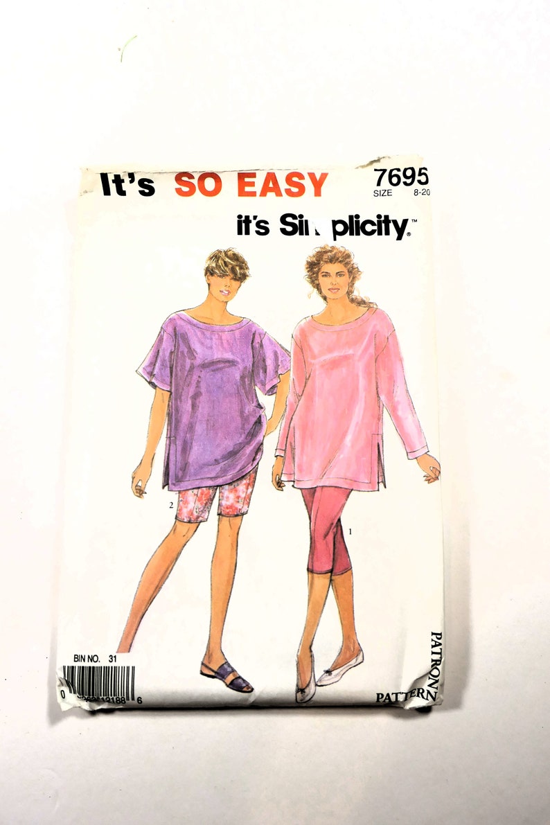 Simplicity Sewing Pattern 7695 Top and Legging Pattern Uncut Pattern ...