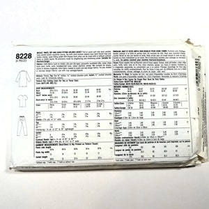 Simplicity Sewing Pattern 8228: Misses Top, Pants & Jacket (L-XL) - Etsy