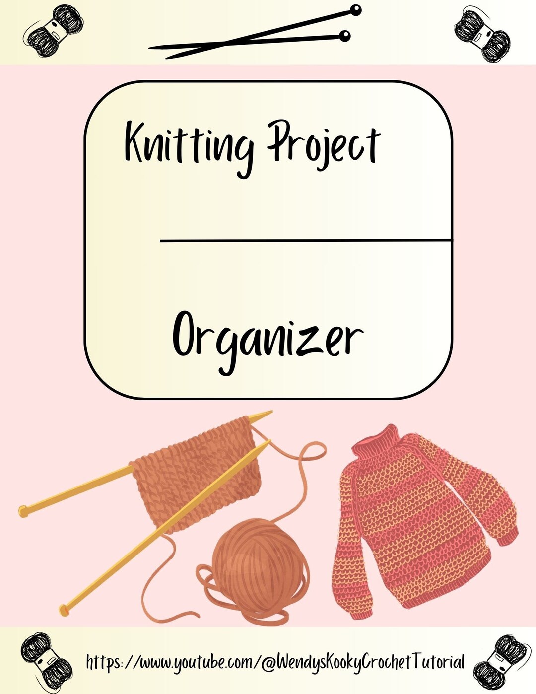 Knitting Project Organizer | Printable PDF to Organize Your Knitting ...