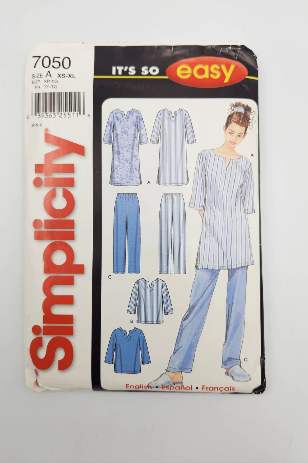 Simplicity 7050 It's so Easy Sewing Pattern for Misses Sleepwear, Tunic ...