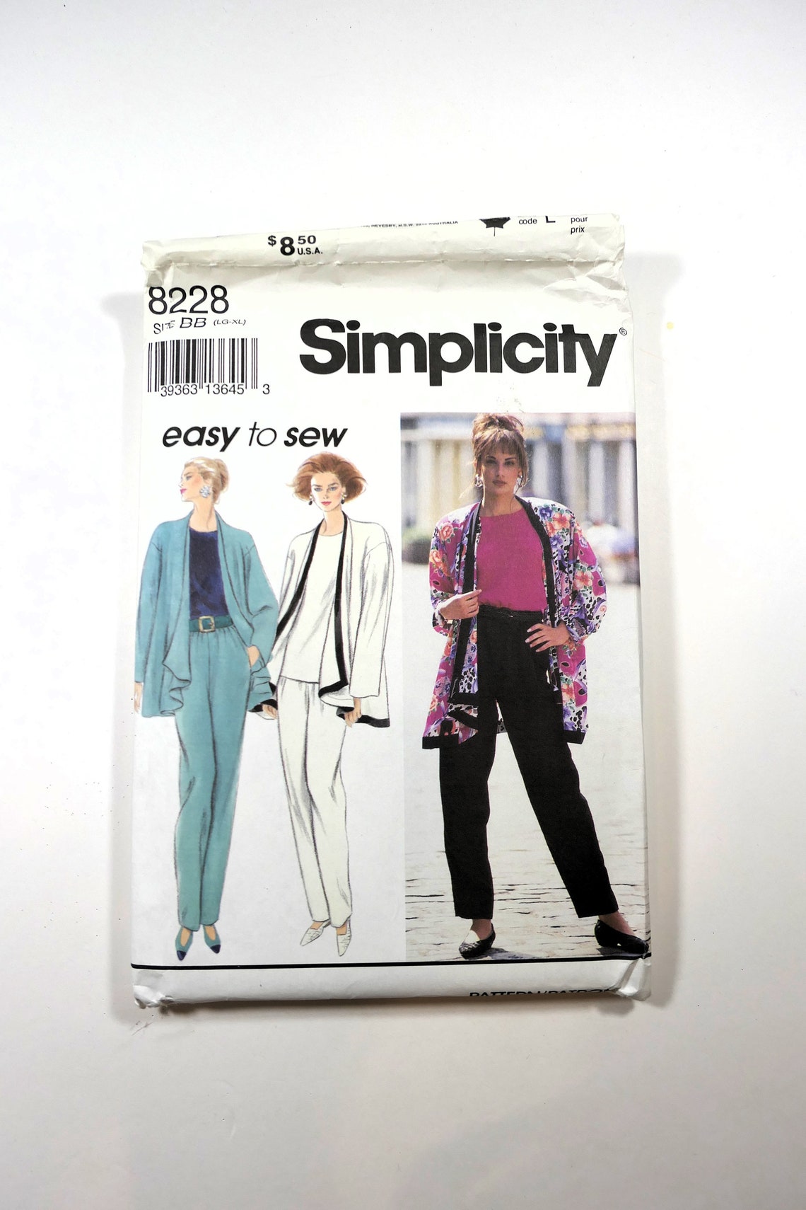 Simplicity Sewing Pattern 8228: Misses Top, Pants & Jacket (L-XL) - Etsy
