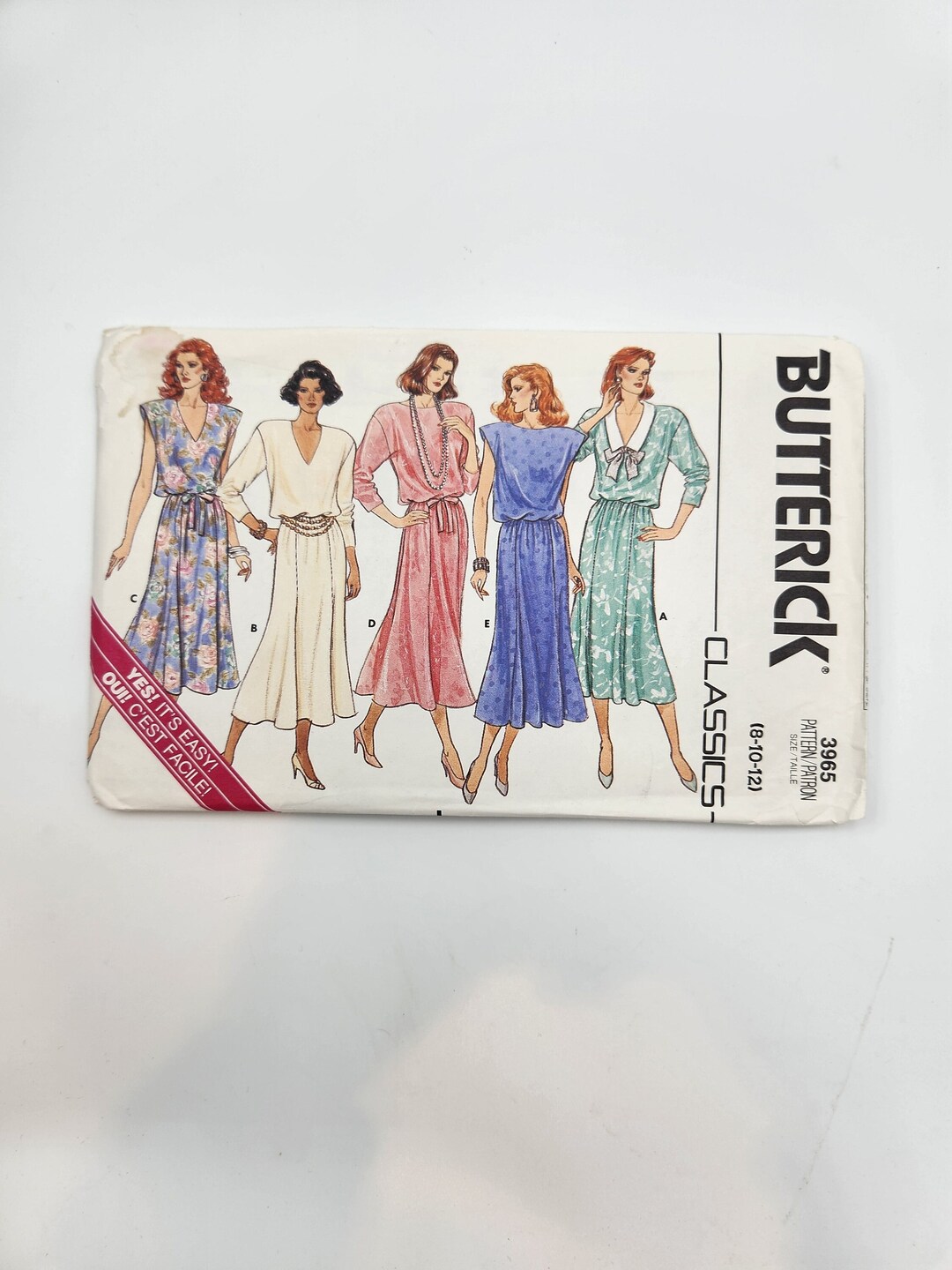 Butterick Sewing Pattern 3965 Dress Sewing Pattern Pull Over Dress ...