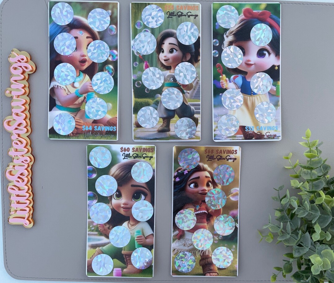 Scratch & Save - Princess Trackers - Saving Challenges - Saving ...