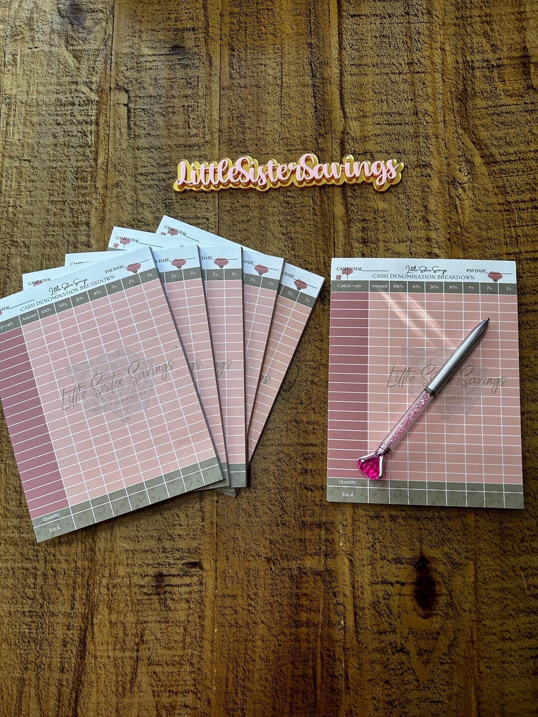 Cash Denomination Breakdown Notepad | Budgeting Notepad | Cash Planning ...